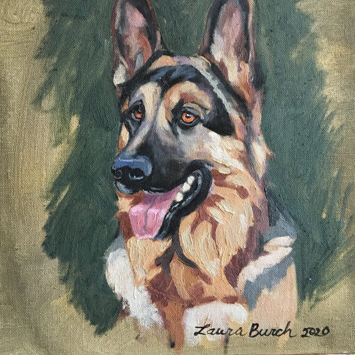 German Shepard Oil Painting from Artizan Made, A Handmade Collective of ...