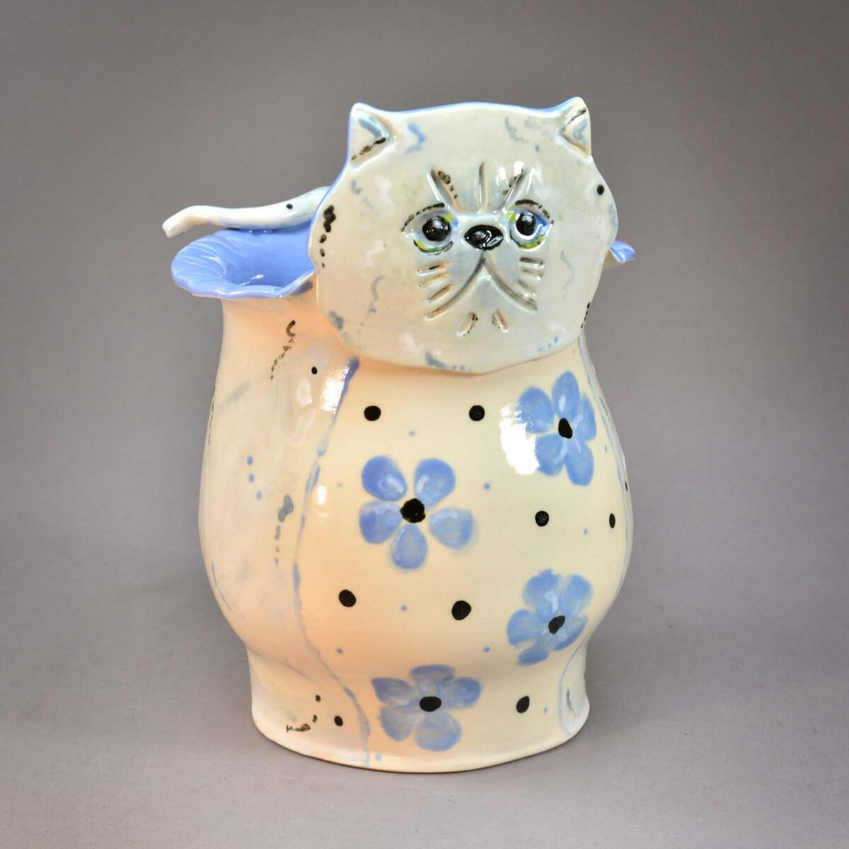 Siamese Cat Vase for Flowers or Utensils from Artizan Made, A Handmade ...