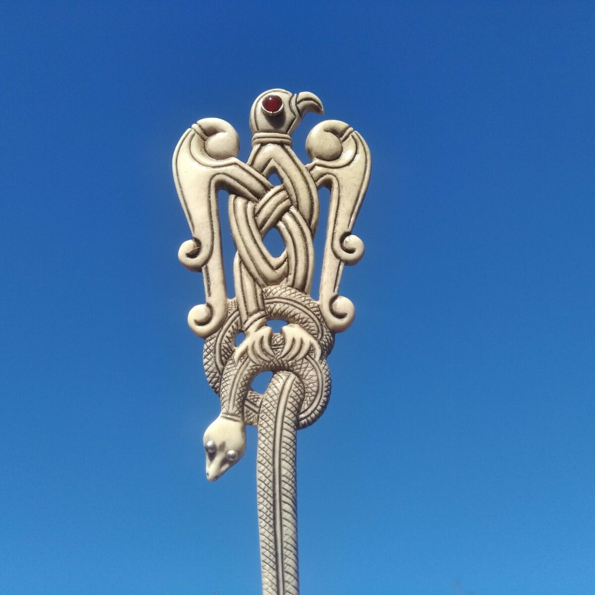 Falcon pin/hairpin with a snake, Viking, Kievan Rus brooch, Trident ...