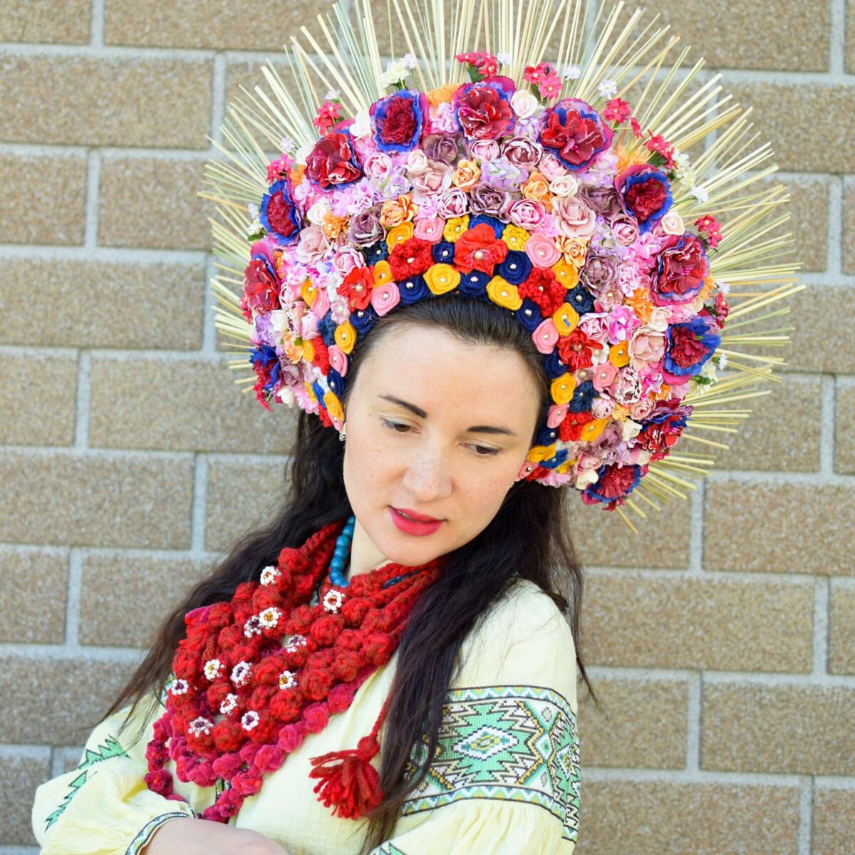 Ukrainian Flower headdress, ethnic crown, performance headpiece from ...