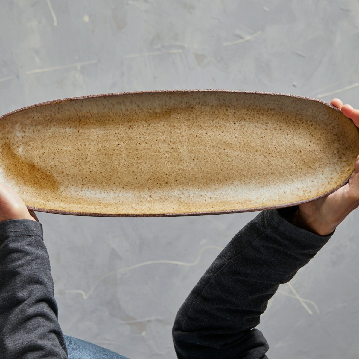 15″ Long Ceramic Oval Platter, Dinner Large Serving Dish from Artizan ...